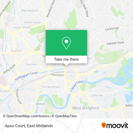 How to Get to Apex Court in Nottingham by Bus, Light Rail or Train?