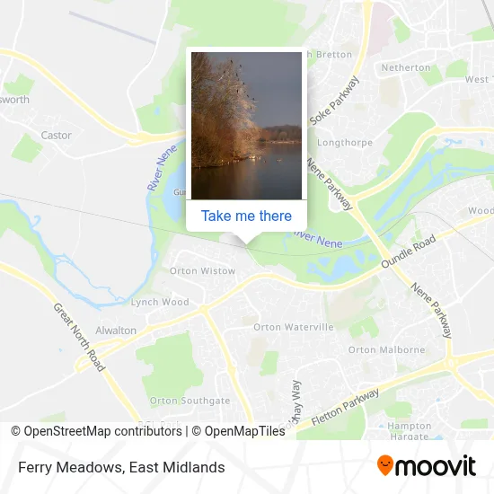 How to Get to Ferry Meadows in Peterborough by Bus?