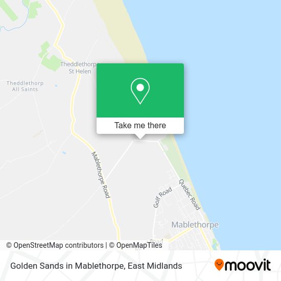 How to Get to Golden Sands in Mablethorpe in East Lindsey by Bus?