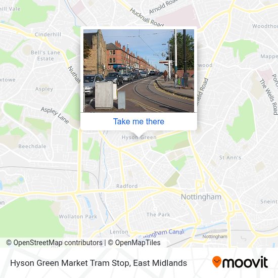 How to Get to Hyson Green Market Tram Stop in Nottingham by Bus, Light ...