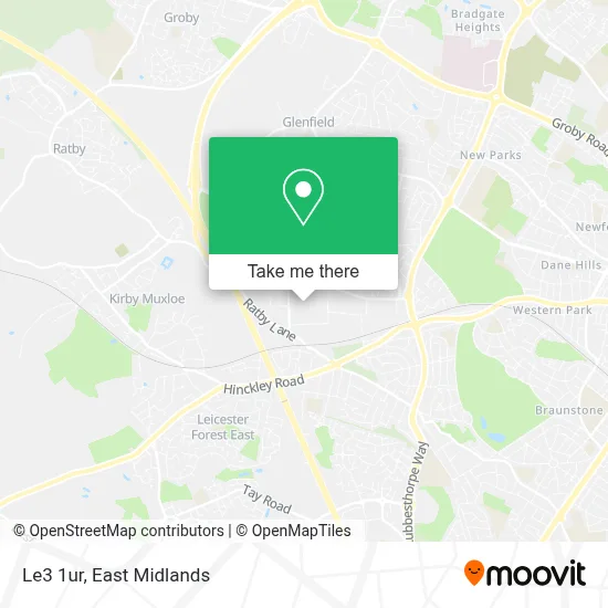 How to Get to Le3 1ur in Leicester by Bus?