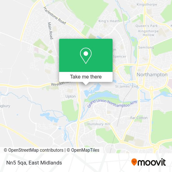How to Get to Nn5 5qa in Northampton by Bus?