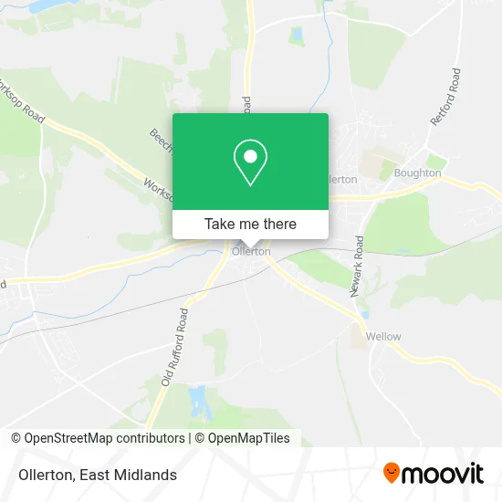 How to Get to Ollerton in Newark And Sherwood by Bus?