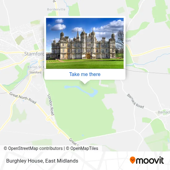How to get to Burghley House with public transport?