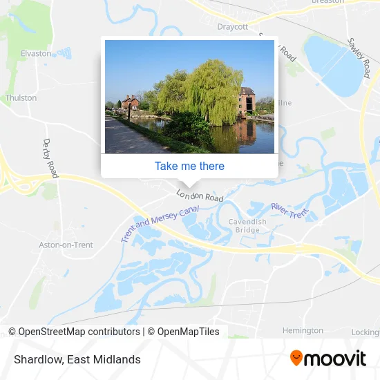 How to Get to Shardlow in South Derbyshire by Bus?