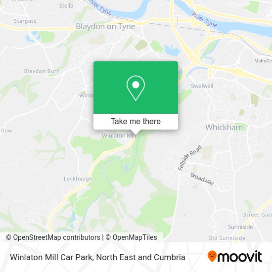 How to get to Winlaton Mill Car Park in Gateshead by bus, underground ...