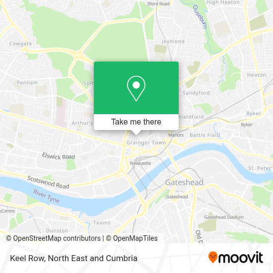 How to Get to Keel Row in Newcastle Upon Tyne by Bus or Underground?