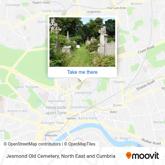 How to Get to Jesmond Old Cemetery in Newcastle Upon Tyne by Bus ...