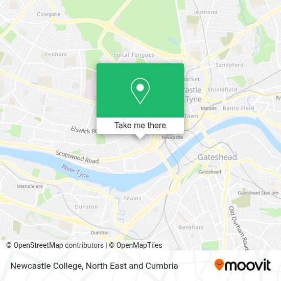 How to Get to Newcastle College in Newcastle Upon Tyne by Bus or ...