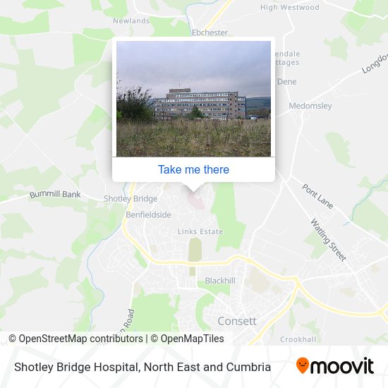 How to Get to Shotley Bridge Hospital in County Durham by Bus?