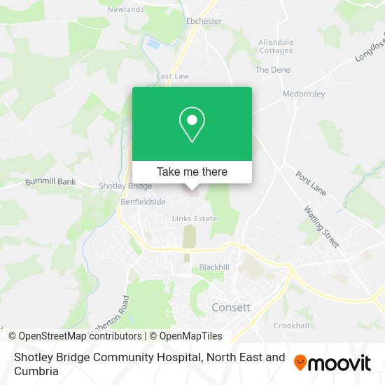 How to Get to Shotley Bridge Community Hospital in County Durham by Bus?