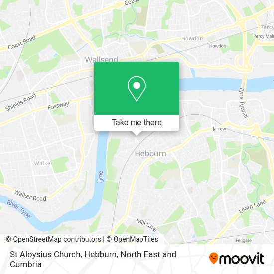 How to Get to St Aloysius Church, Hebburn in South Tyneside by Bus or ...