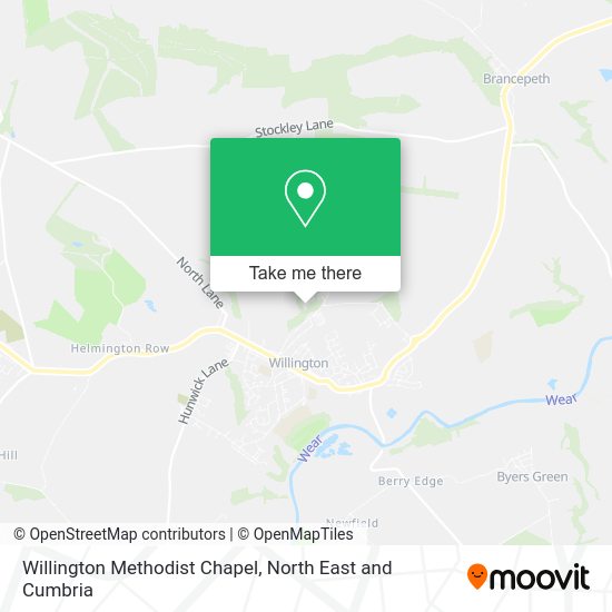 How to Get to Willington Methodist Chapel in County Durham by Bus?