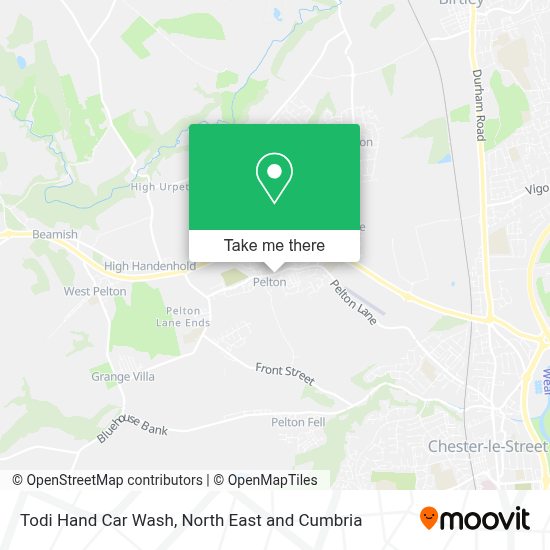 How to get to Todi Hand Car Wash in County Durham by bus or train?