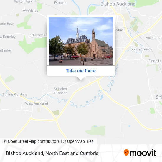 How to Get to Bishop Auckland in County Durham by Bus or Train?