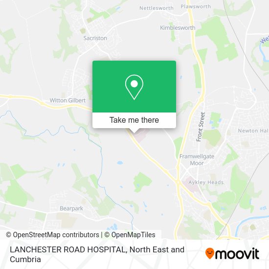 How to Get to LANCHESTER ROAD HOSPITAL in County Durham by Bus or Train?