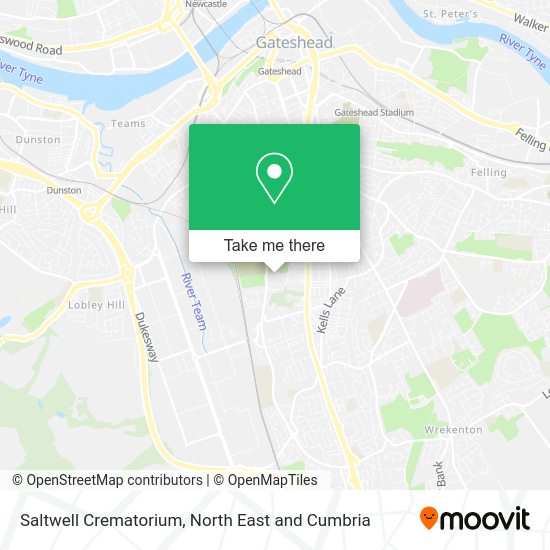 How to Get to Saltwell Crematorium in Gateshead by Bus, Underground or ...
