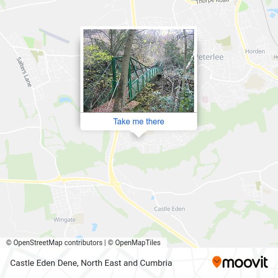 How to get to Castle Eden Dene in County Durham by bus?