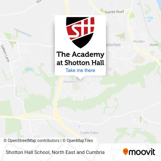 How to Get to Shotton Hall School in County Durham by Bus or Train?