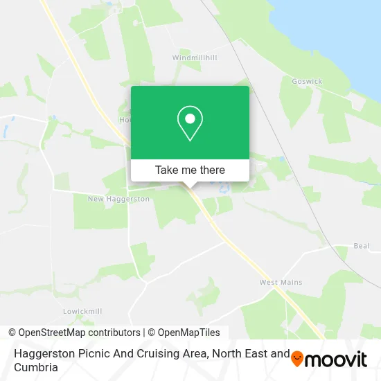 How to Get to Haggerston Picnic And Cruising Area in Northumberland by Bus?