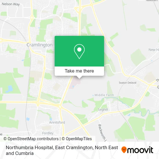 How to Get to Northumbria Hospital, East Cramlington in Northumberland ...