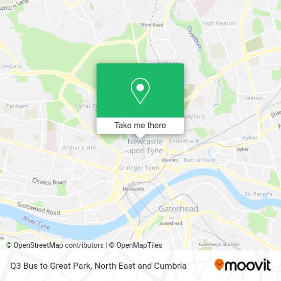 How to get to Q3 Bus to Great Park in Newcastle Upon Tyne by bus or ...