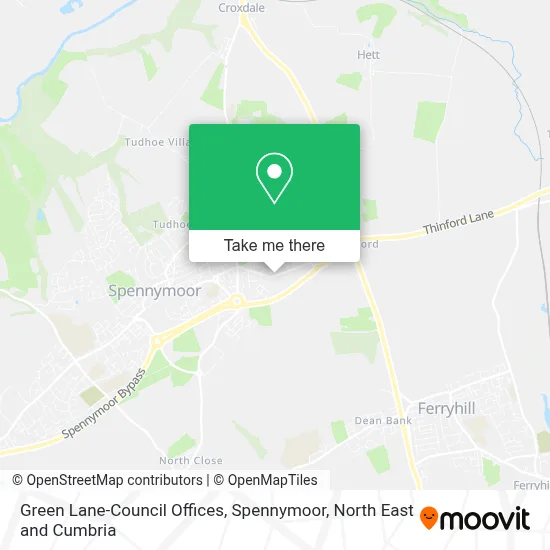 How to Get to Green Lane-Council Offices, Spennymoor in County Durham ...