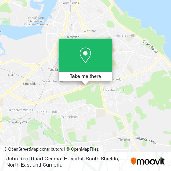 How to Get to John Reid Road-General Hospital, South Shields in South ...