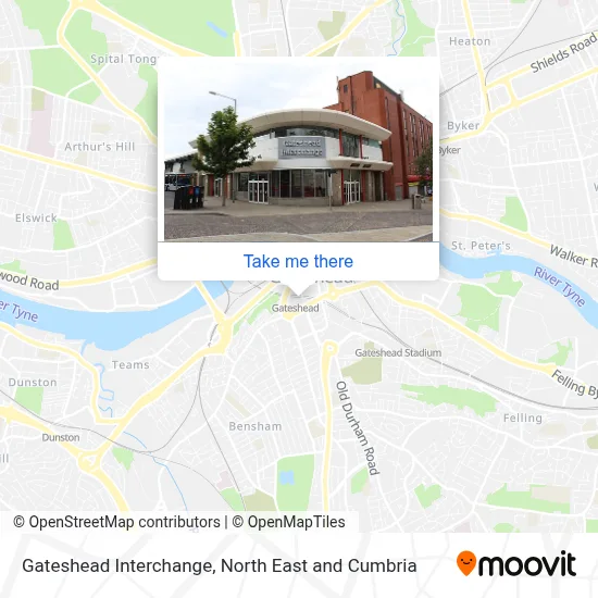 How to Get to Gateshead Interchange by Bus, Underground or Train?