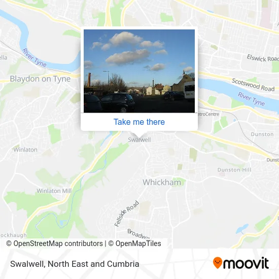 How to Get to Swalwell in Gateshead by Bus, Train or Underground?