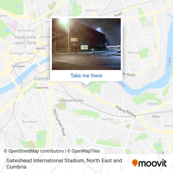 How to Get to Gateshead International Stadium by Bus or Underground?