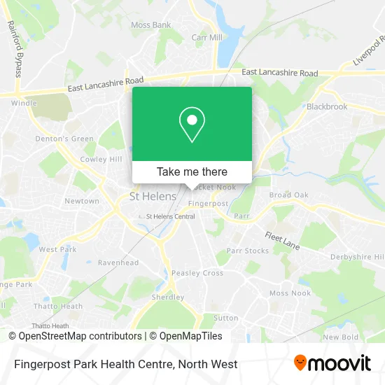 How to Get to Fingerpost Park Health Centre in St Helens by Bus or Train?