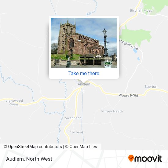 How to Get to Audlem in North West by Bus or Train?