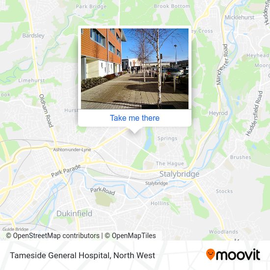 How to get to Tameside General Hospital in Ashton Under Lyne by bus ...