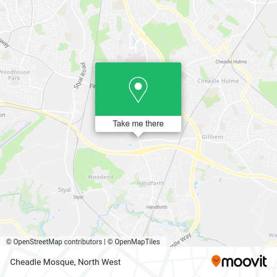 How to Get to Cheadle Mosque in Heald Green by Bus, Light Rail or Train?
