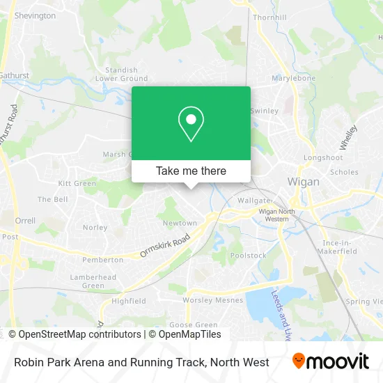 How to Get to Robin Park Arena and Running Track in Wigan by Bus or Train?