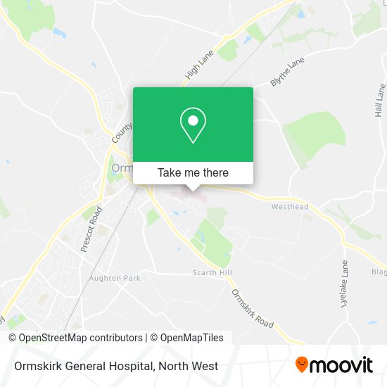 How to Get to Ormskirk General Hospital by Bus or Train?