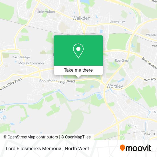 How to get to Lord Ellesmere's Memorial in Worsley by bus, train or ...