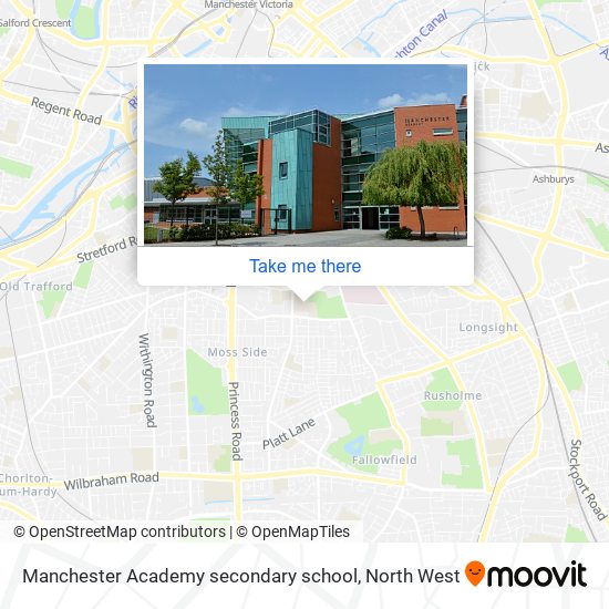 How to get to Manchester Academy secondary school by bus, train or ...