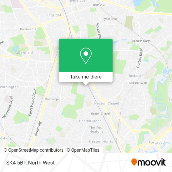 How to Get to SK4 5BF in Stockport by Bus, Light Rail or Train?