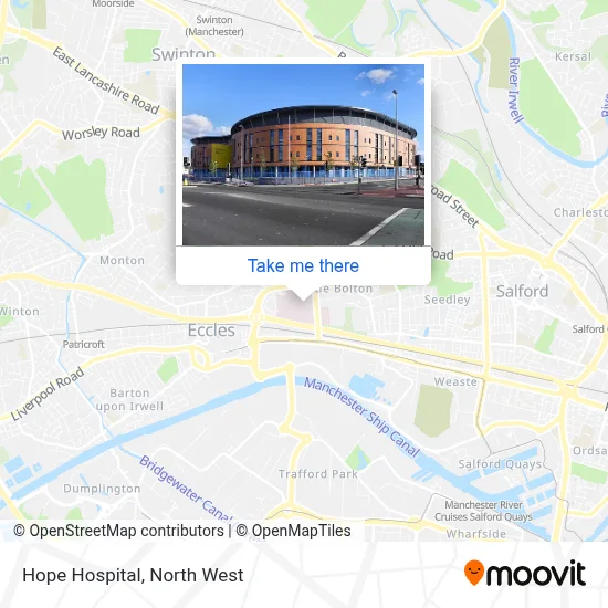 How to Get to Hope Hospital in Salford by Bus, Light Rail or Train?