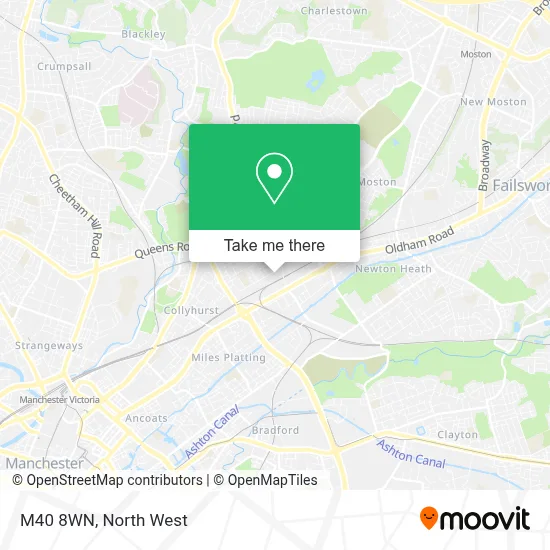 How to Get to M40 8WN in Manchester by Bus, Light Rail or Train?