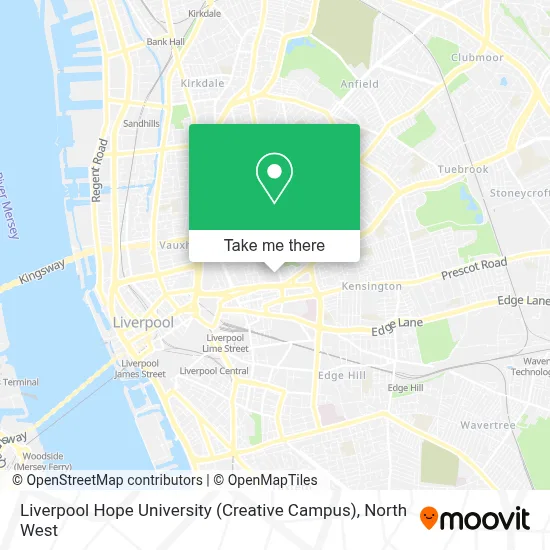 How to Get to Liverpool Hope University (Creative Campus) by Bus or Train?