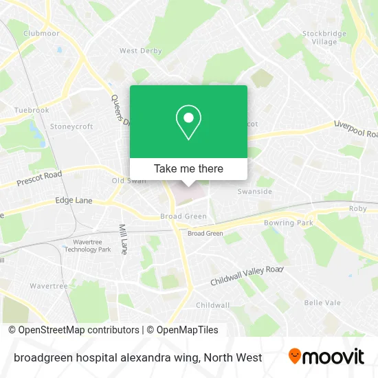 How to Get to broadgreen hospital alexandra wing in Liverpool by Bus or ...