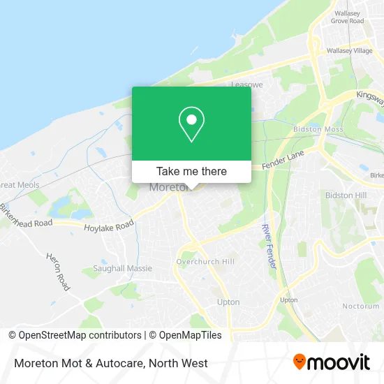 How to Get to Moreton Mot & Autocare in Moreton (Mers.) by Bus or Train?
