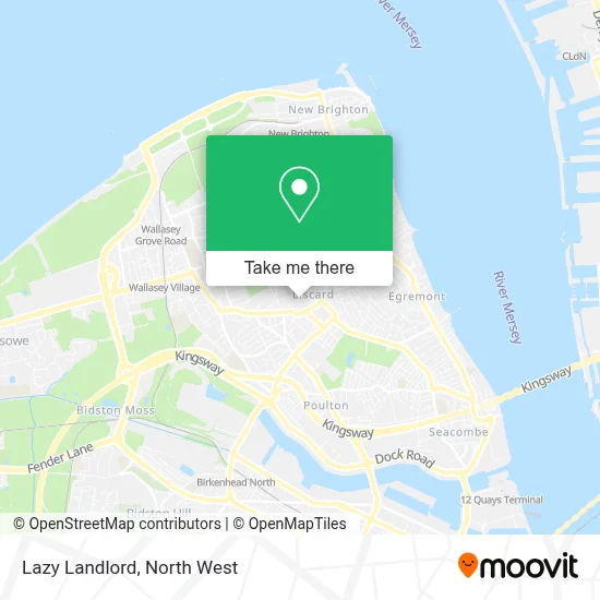 How to Get to Lazy Landlord in Wallasey by Bus, Train or Ferry?