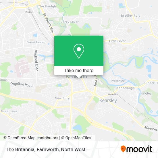 How to get to The Britannia, Farnworth by bus or train?