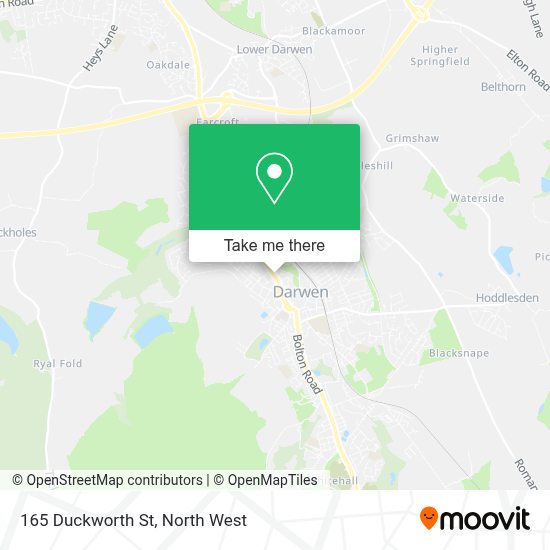How to get to 165 Duckworth St in Darwen by bus or train?