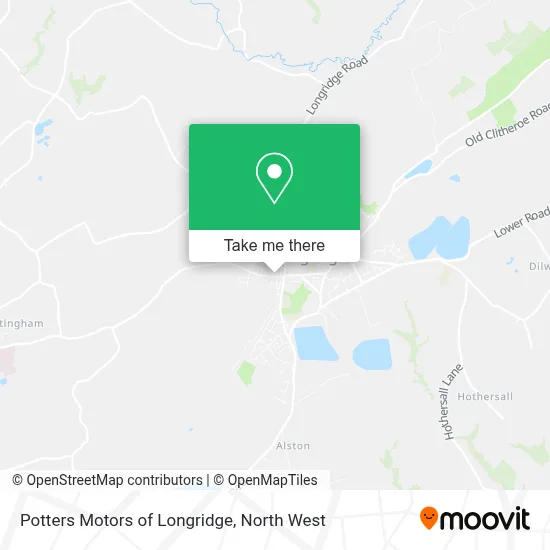 How to Get to Potters Motors of Longridge by Bus?