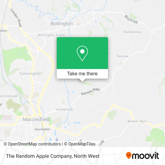 How to get to The Random Apple Company in Macclesfield by bus or train?